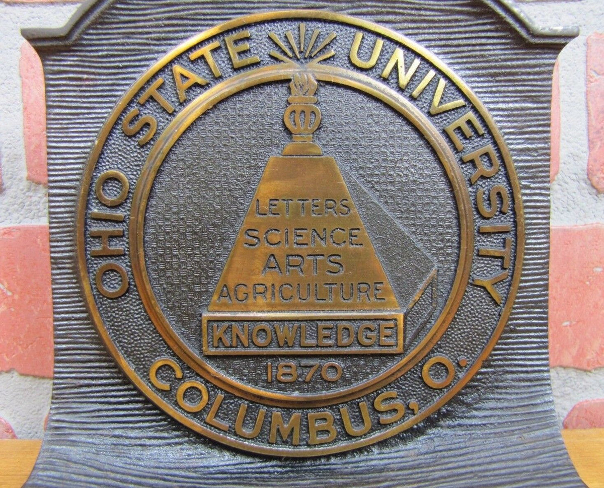 1920s OHIO STATE UNIVERSITY Cast Iron Decorative Arts Bookend Book End ...